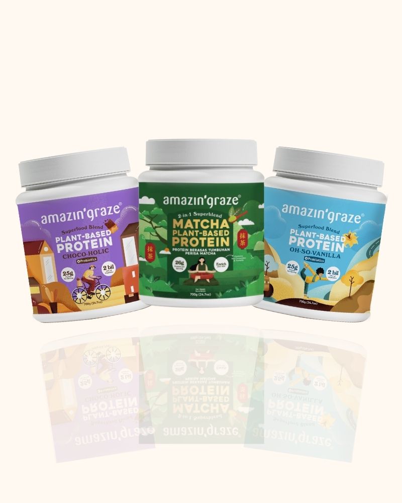 Bundle of 3 Protein Blend Tub [700g] – Amazin' Graze Malaysia